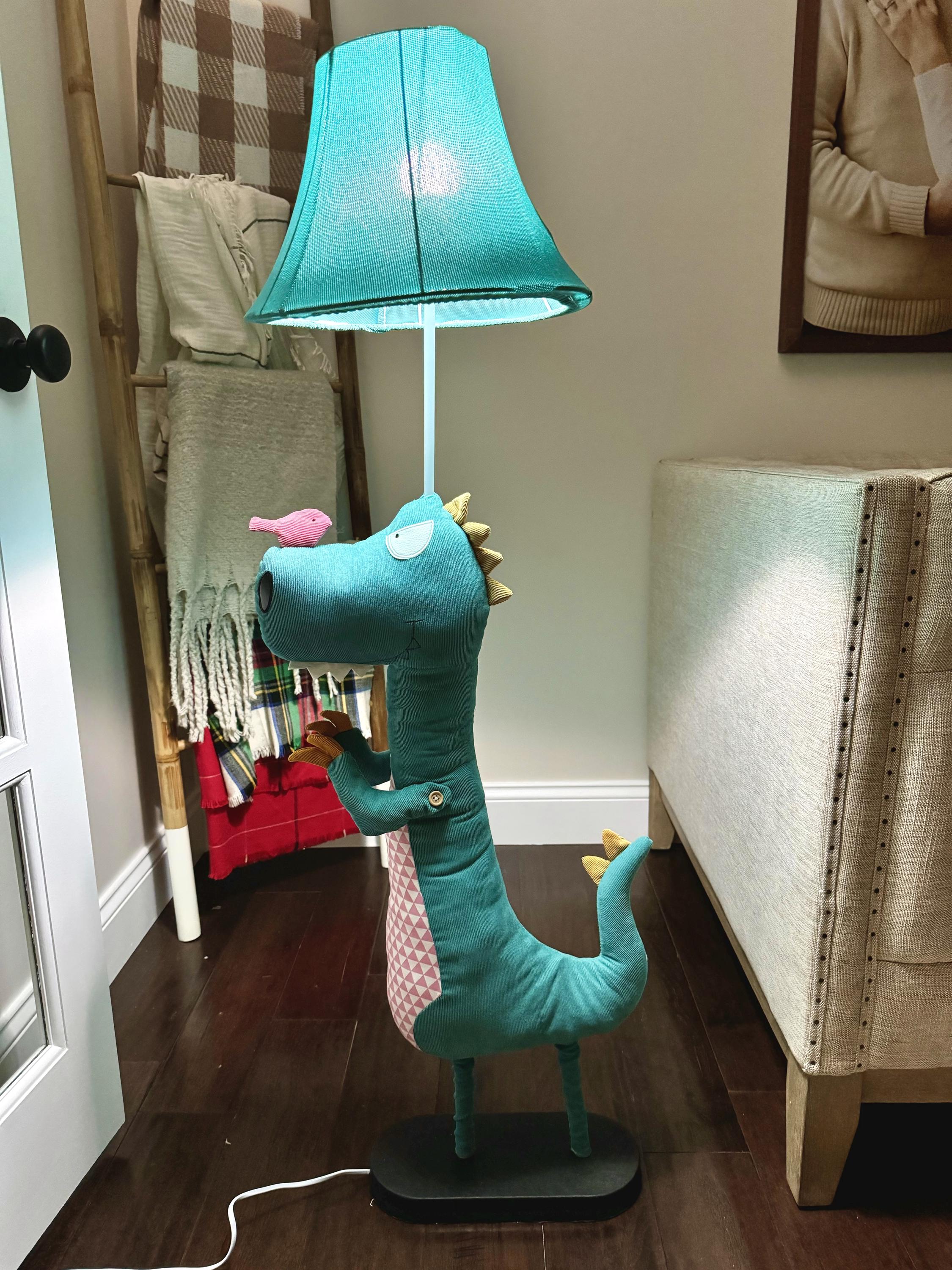 Dino Lamp Decor | Animal Lamps| Stuffed Animal Lamps | Kids Decor Lamp ...