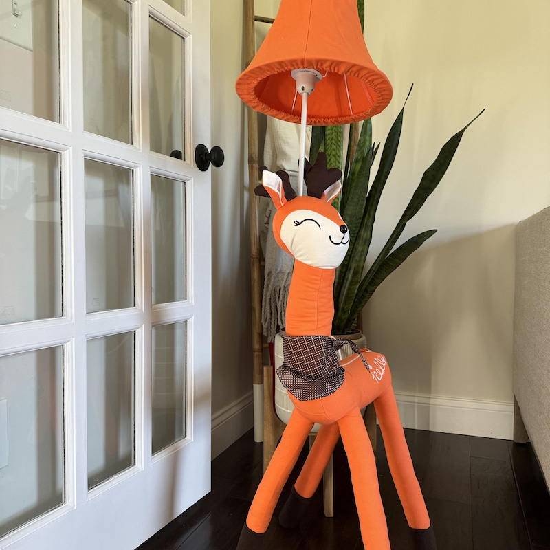 Standing Orange Lamp - Etsy