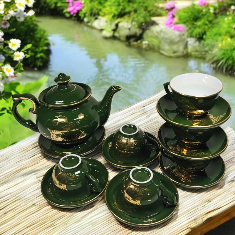 Green Teapot - Etsy