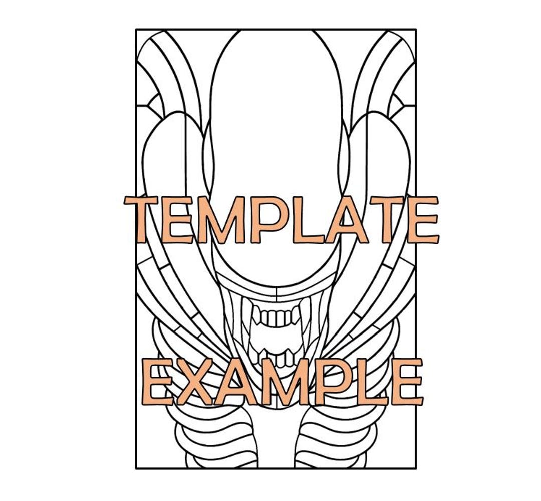 Alien Xenomorph Stained Glass Pattern – Digital Download - Etsy