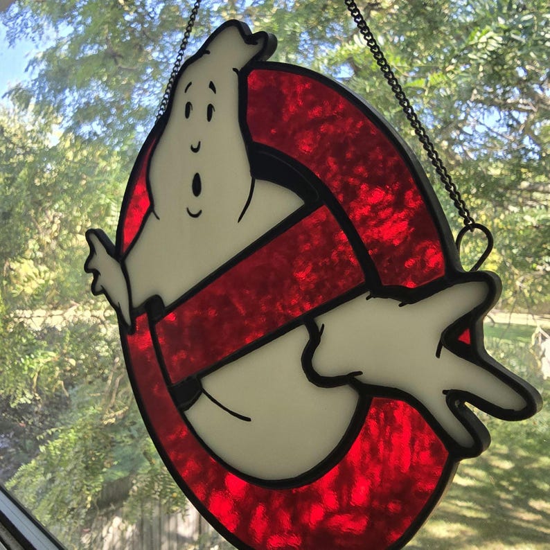 Digital Stained Glass Pattern – Ghostbusters Logo - Etsy