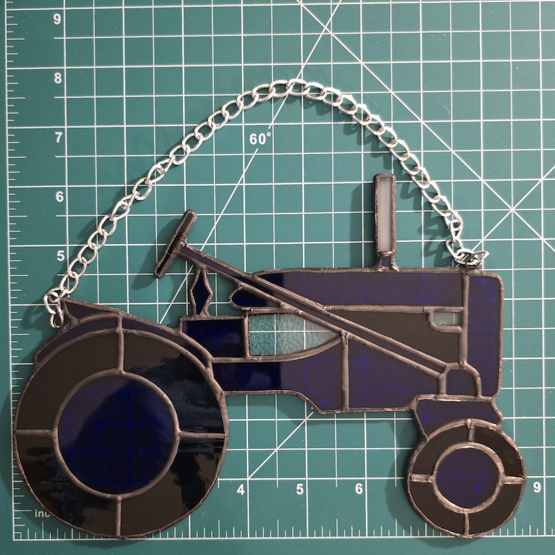 Farming Tractor Stained Glass Digital Pattern - Personal Use - Etsy