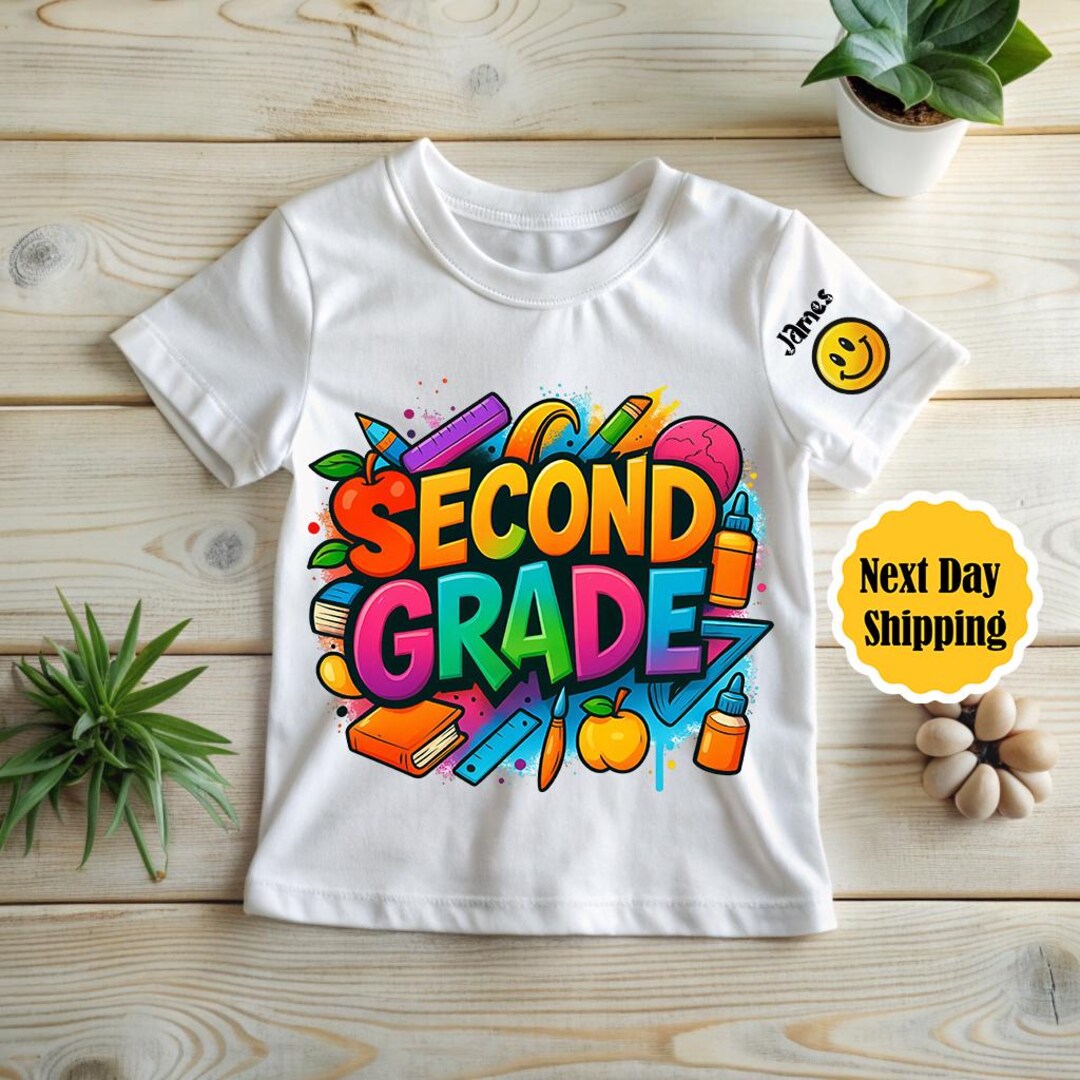 Personalization Hello Second Grade Shirt, Back to School Shirt, Hello ...