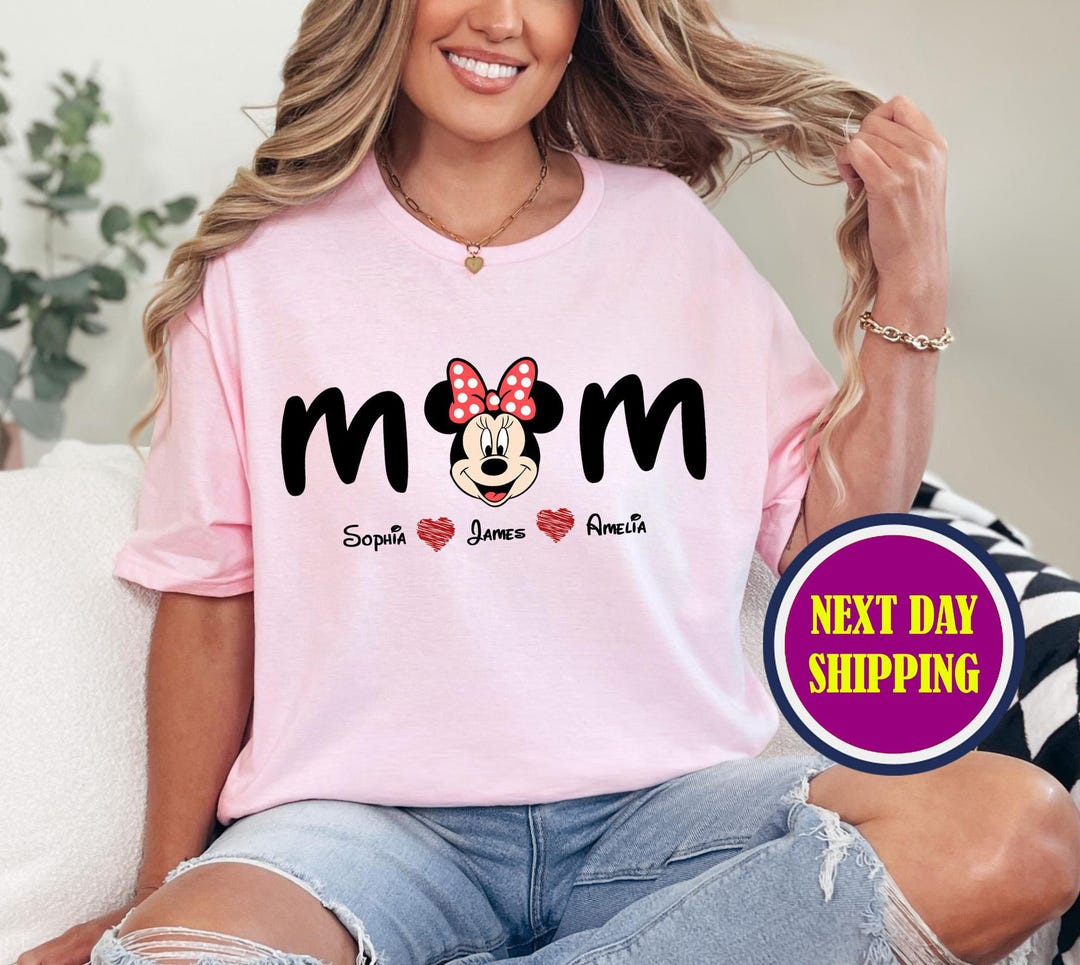 Custom Minnie Mouse Mama Shirt, Disney Trip Tee - Etsy