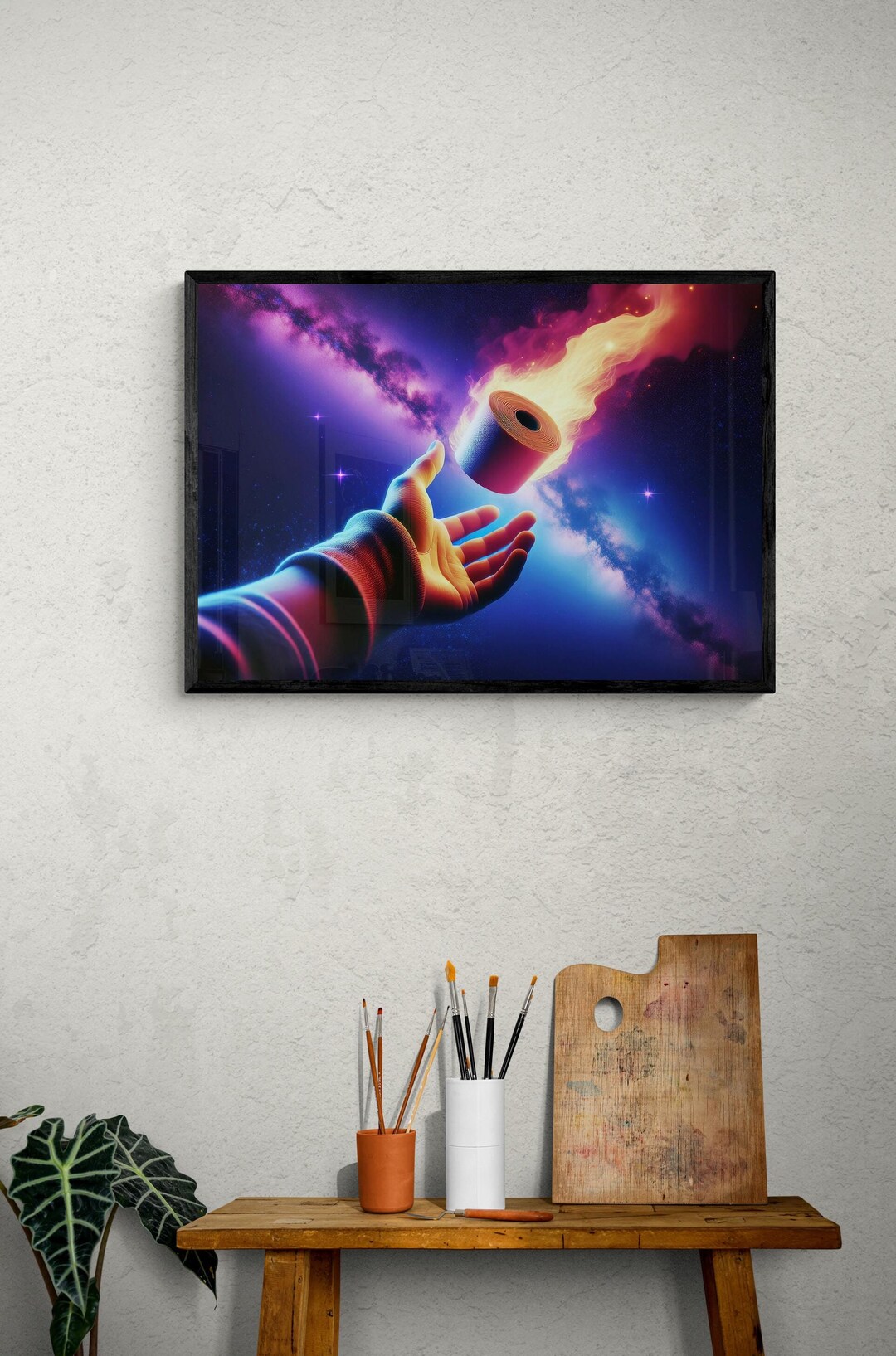 Bathroom Art | Surreal Art | Colourful | Space | Toiler Paper Roll on ...