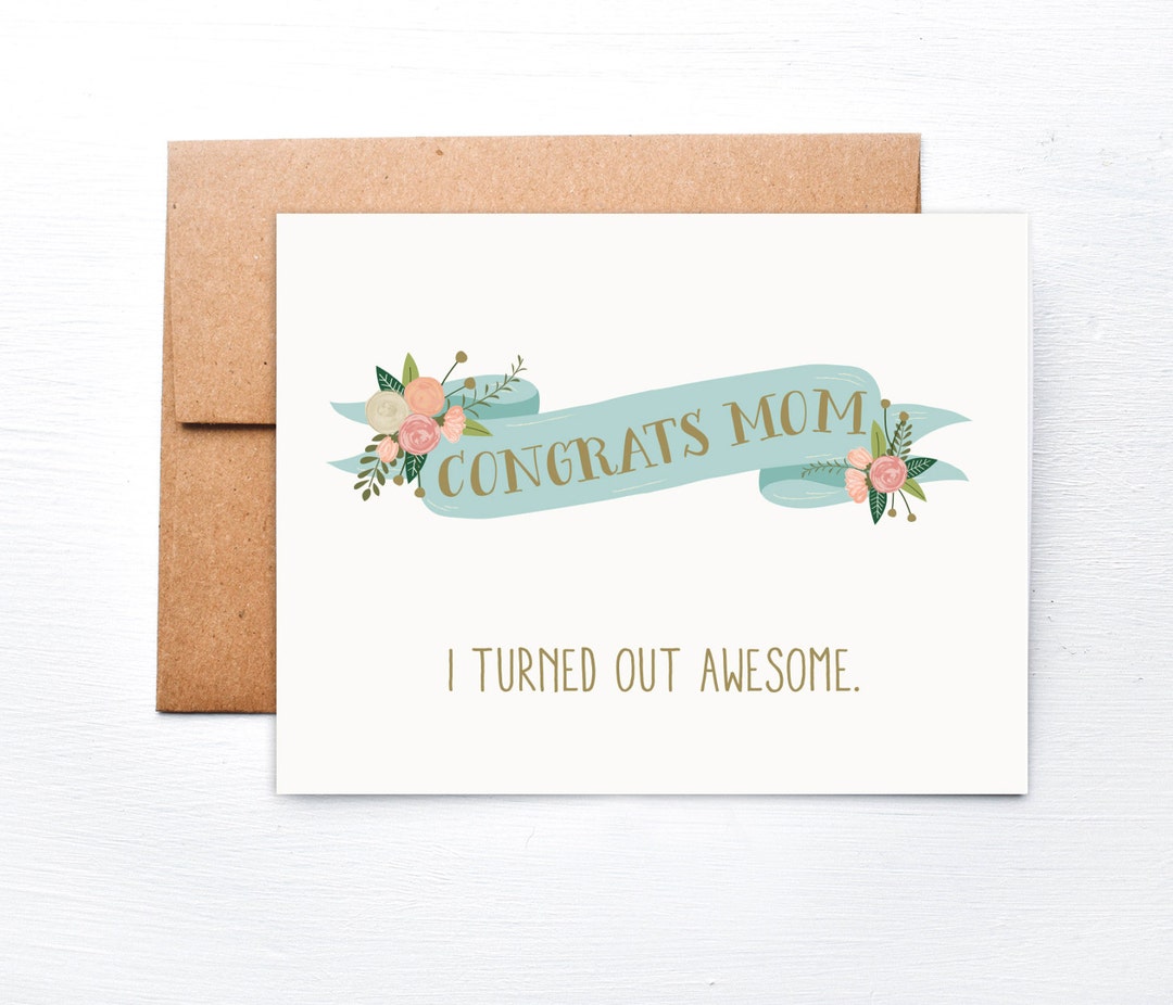 Mothers Day Card Funny Mother's Day Card Mom Card Mom Greeting Card ...