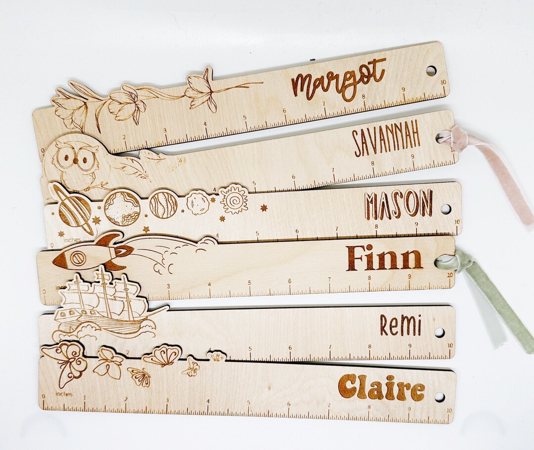 Custom Kid’s Ruler, 10” Ruler, Personalized With Name, Wood Ruler - Etsy