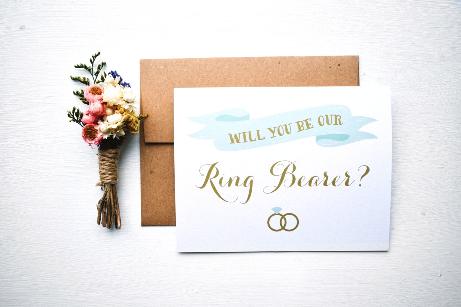 Ring Bearer Wedding Card Will You Be My Ring Bearer Bridal - Etsy