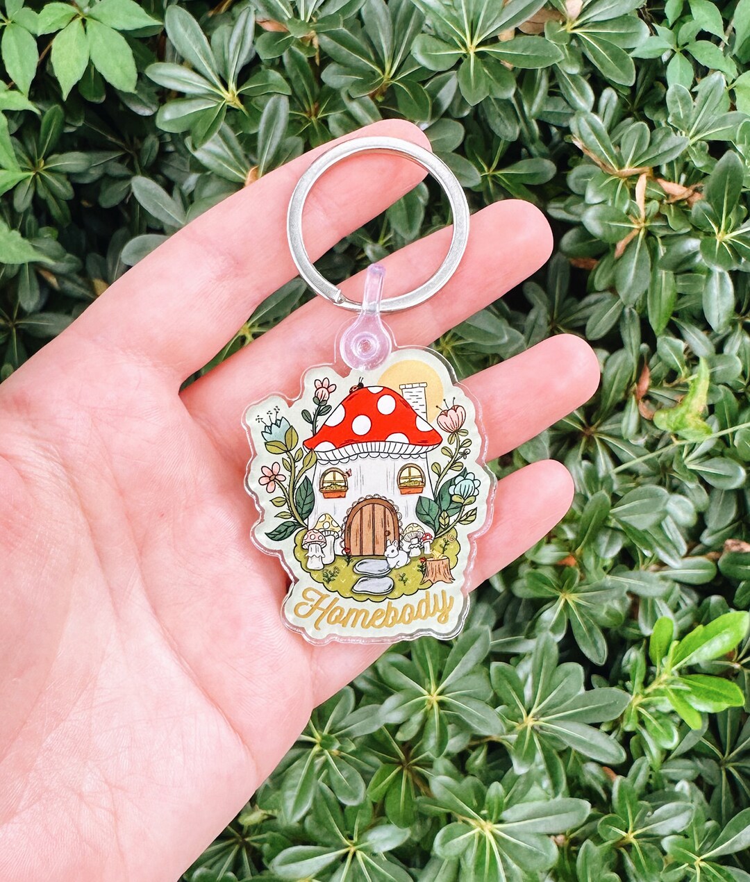 Mushroom House Keychain, Social Anxiety, Introvert, Introvert Keychain ...