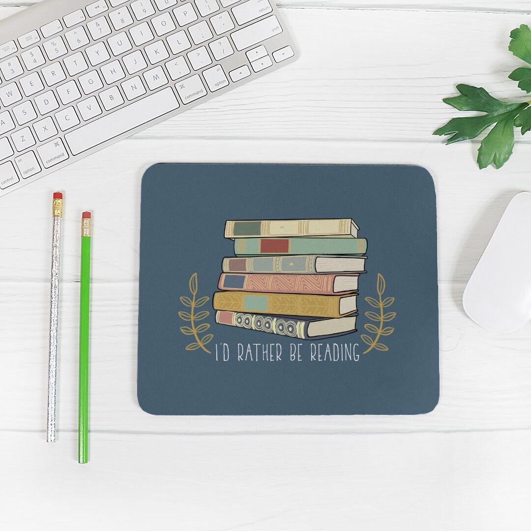 Book Stack Mouse Pad: Reading Lover Gift - Etsy