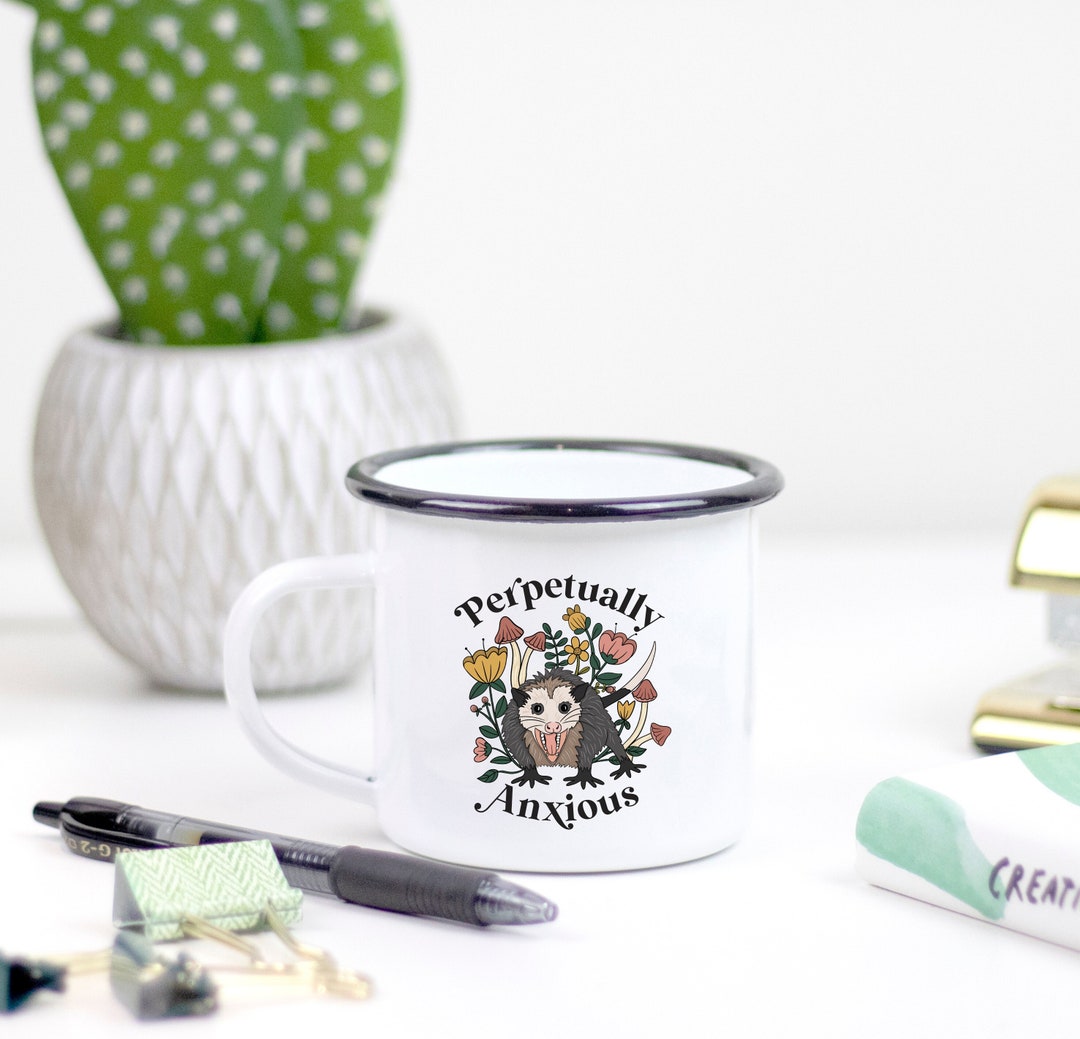 Possum Coffee Mug, Opossum, Funny Possum Gift, Social Anxiety, Anxious ...