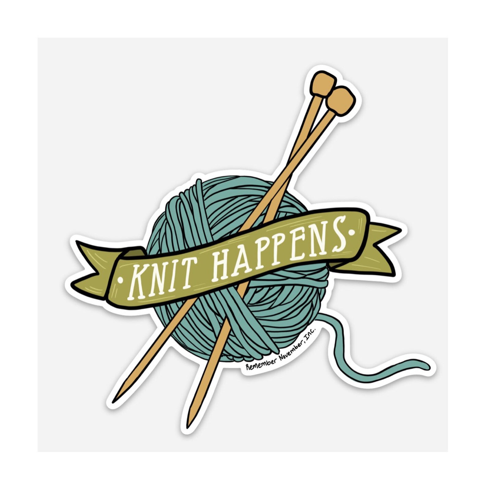 Knitting Sticker Crafters Makers Knitting Bumper Sticker Water - Etsy