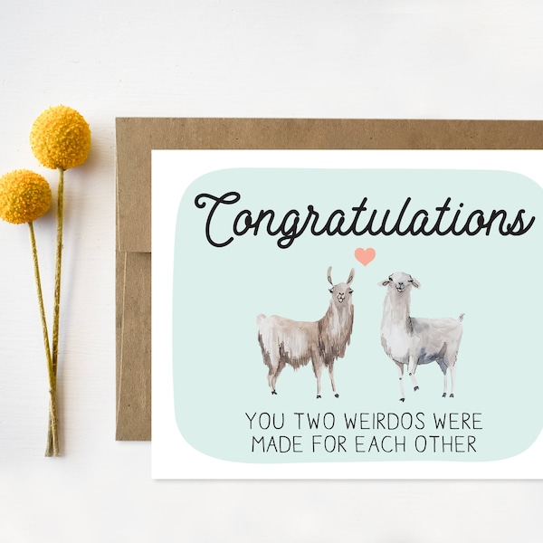 Wedding Congratulations Card - Etsy
