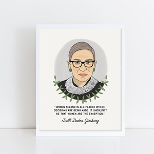 RBG Art Print Ruth Bader Ginsburg Wall Art - Frame NOT Included - Etsy
