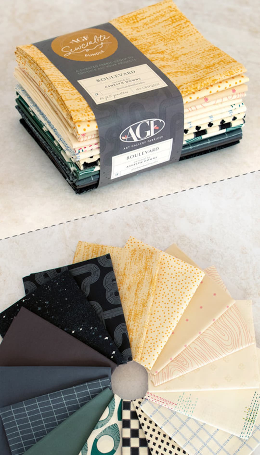 16 Fat Quarter Bundle Art Gallery Quilt Fabric, Boulevard Edition ...