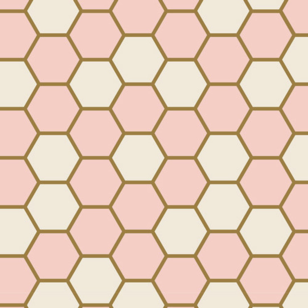 Hex Rose, Blush Collection by Dana Willard Art Gallery Fabric, Choose ...