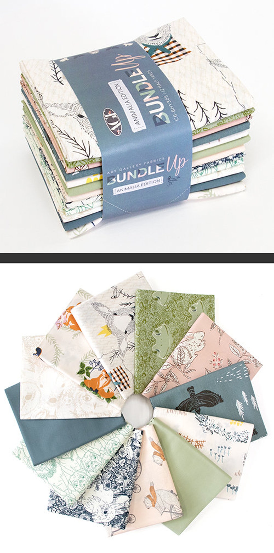 12 Half Yard Bundle Art Gallery Quilt Fabric, Bundle up Animalia ...