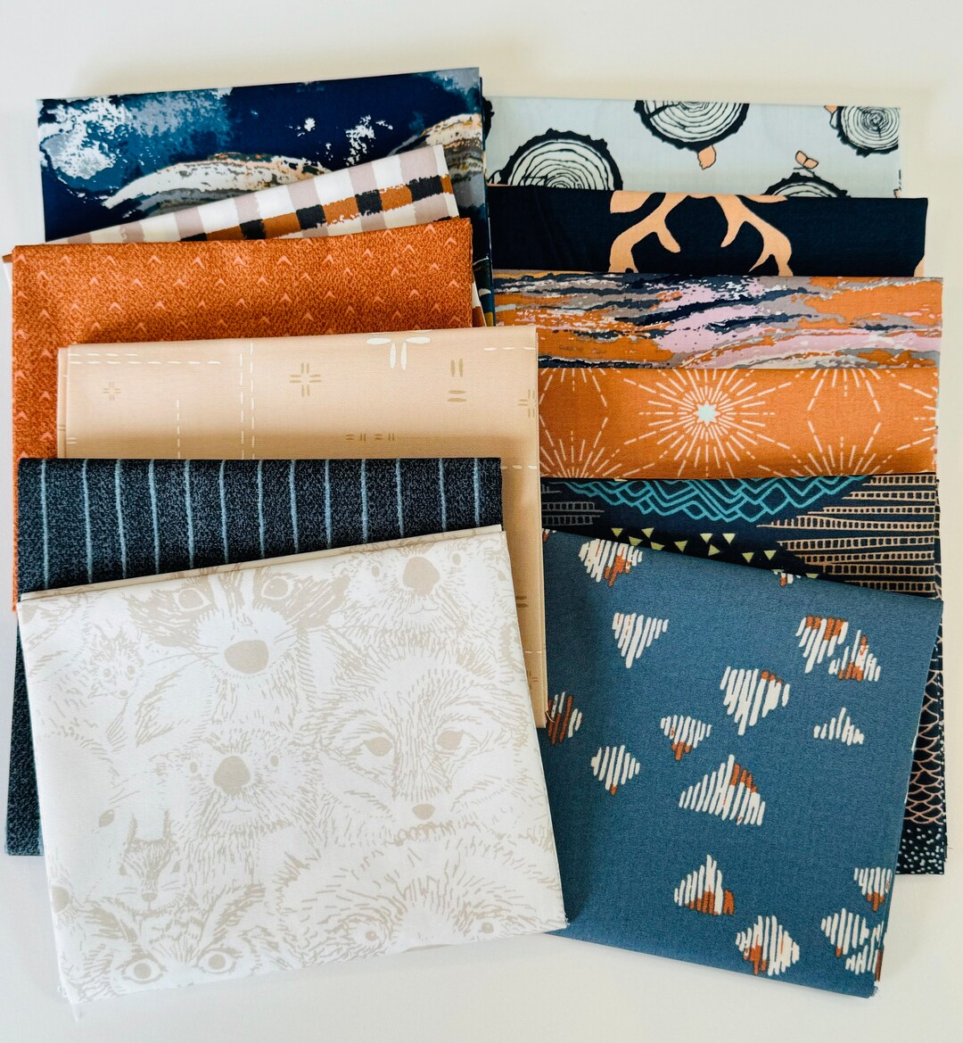 12 Fat Quarter Bundle Art Gallery Quilt Fabric, Holiday, Dear Dad ...