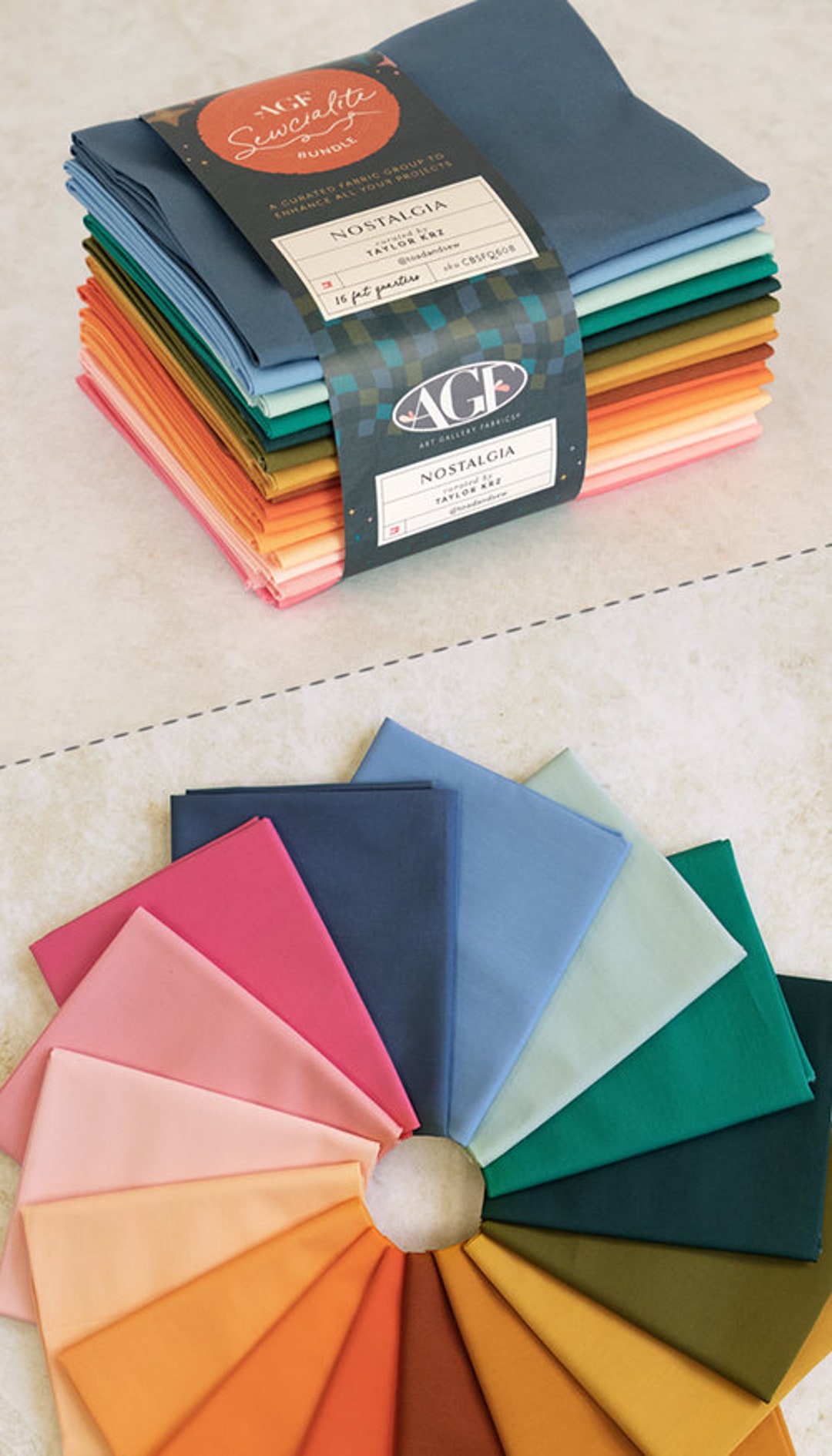 16 Fat Quarter Bundle Art Gallery Quilt Fabric, Nostaligia Edition ...