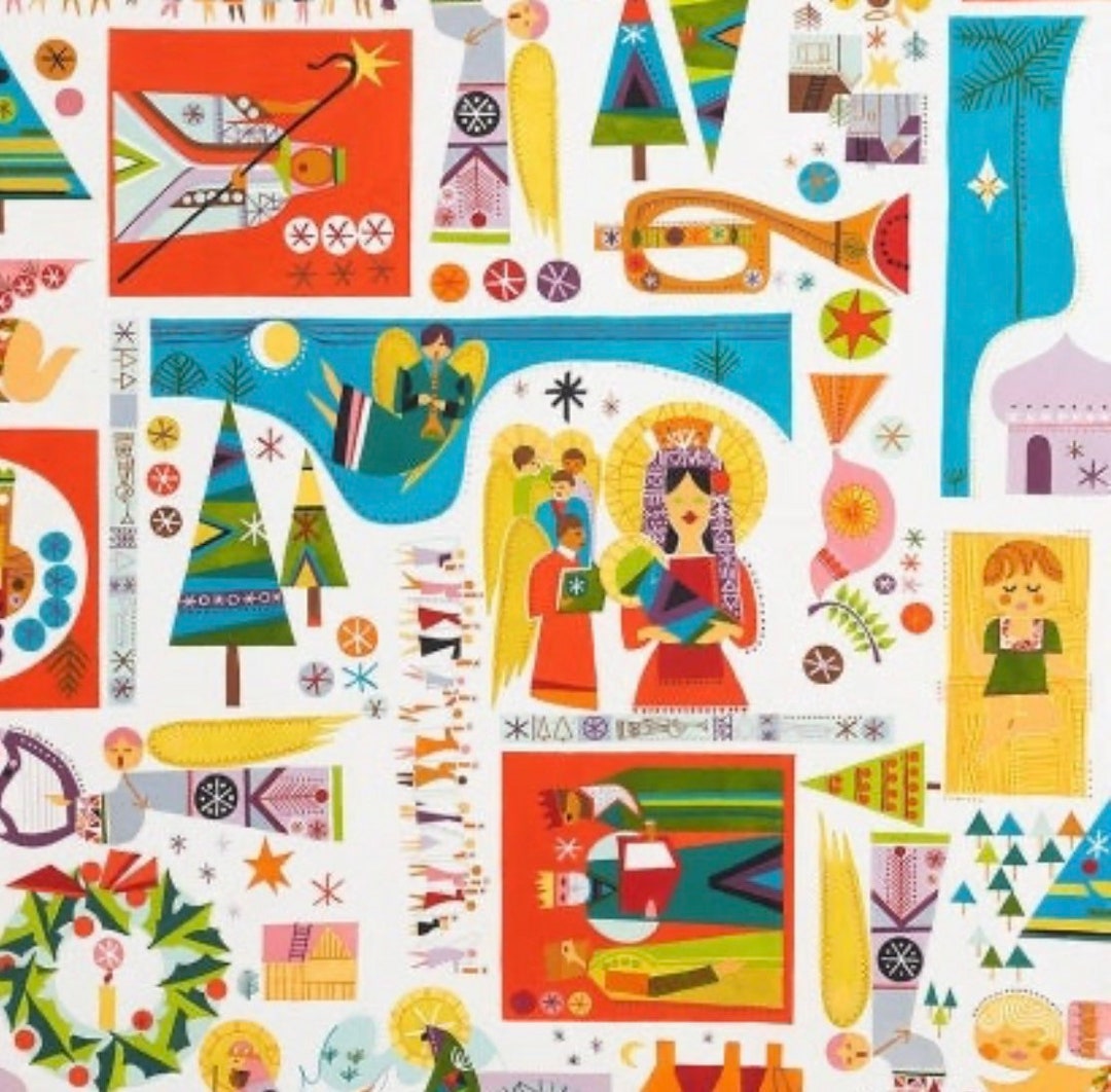 Alexander Henry Quilt Fabric, Christmas Holiday Newborn King, Multi ...