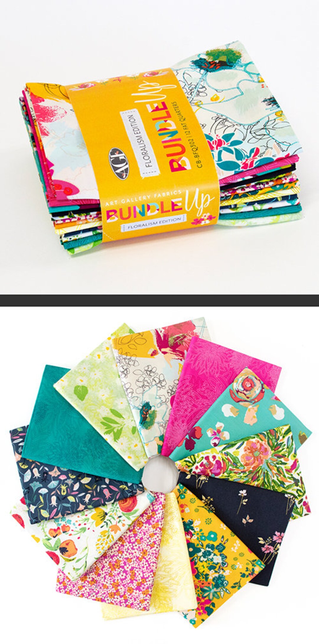 12 Fat Quarter Bundle Art Gallery Quilt Fabric, Floralism Edition ...