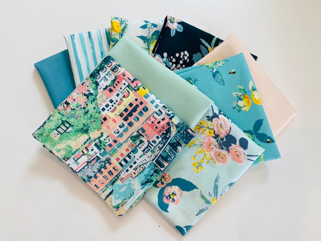 Curated Bundle, 9 Half Yard Cuts, Capri Collection Art Gallery Fabric ...