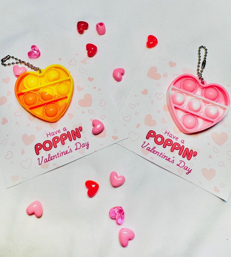 Printable Pop It Valentine Card, Personalize Add Your Name, Classroom ...
