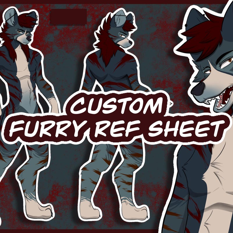Furry Reference Sheet Art - Etsy