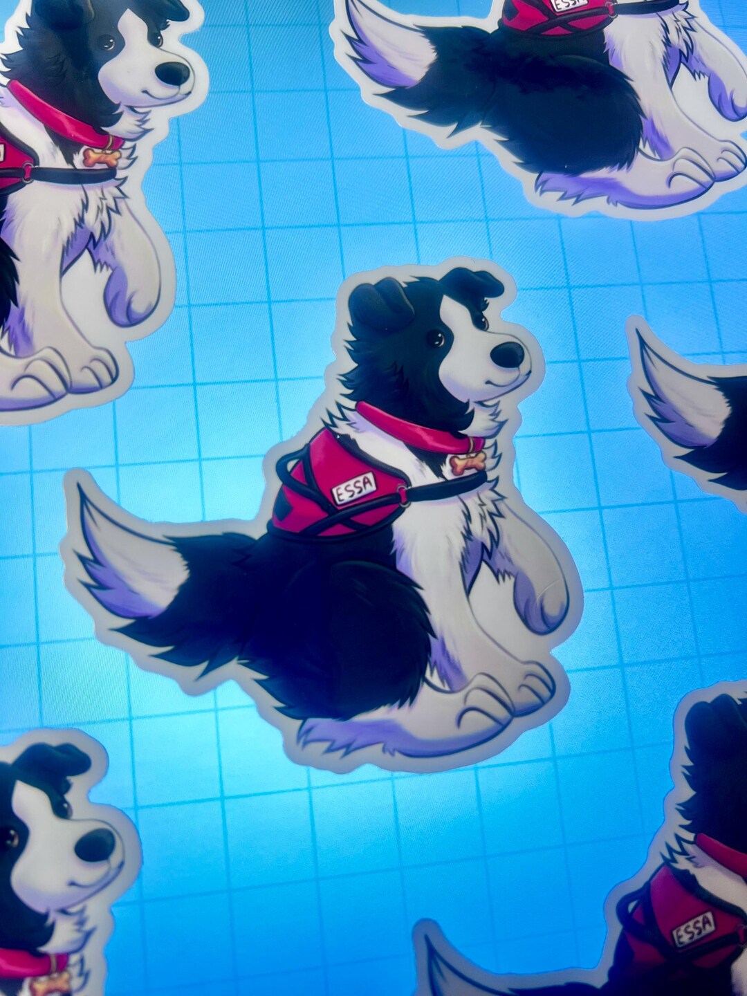Border Collie Holo Sticker | Essa Puppy Dog, Waterproof (3in) - Etsy