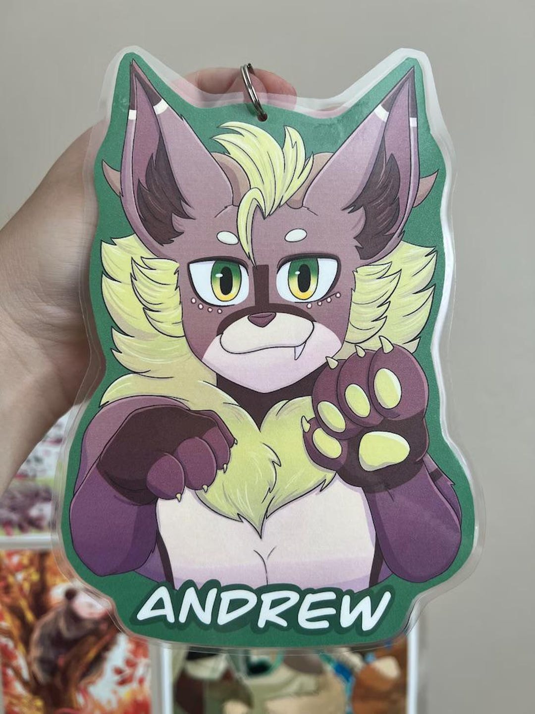 Custom Furry Badge for Conventions Physical Badge of Your Fursona ...