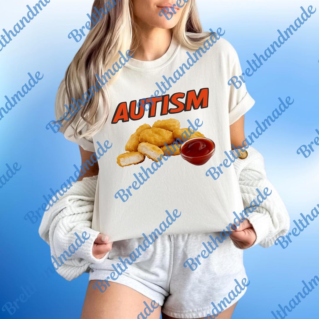Funny Autism PNG, Funny Chicken Sublimation, Chicken Nugget PNG, I Love ...