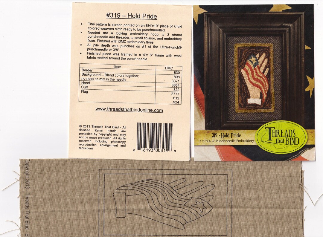 Punchneedle Pattern by Threads That Bind 'hold Pride' - Etsy