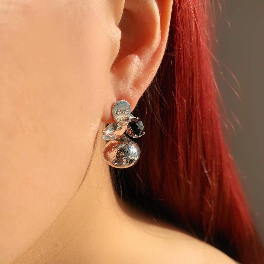 Cute Y2K Ball Drop Earrings | Sparkling CZ Statement Dangle Earrings ...