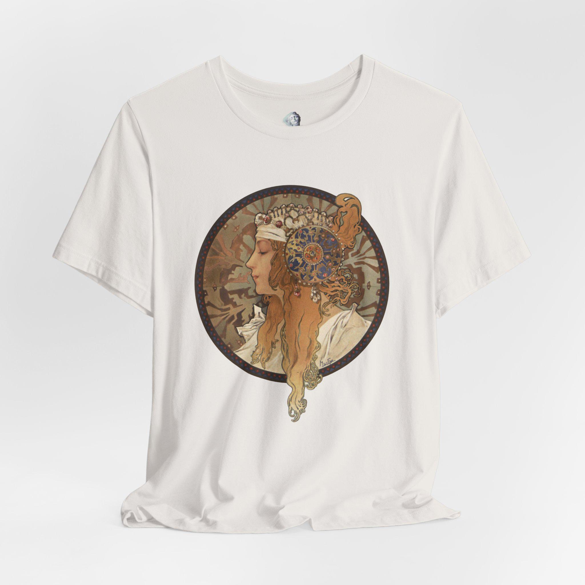 Alphonse Mucha Tee- Tete Byzantine (blonde), 1890s Art Nouveau Vintage ...