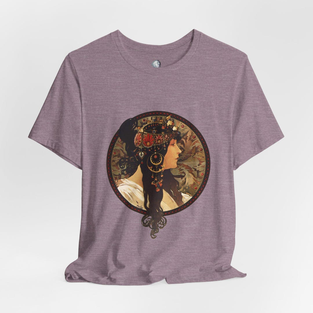 Alphonse Mucha Tee- Tete Byzantine (brun), 1890s Art Nouveau Vintage T ...