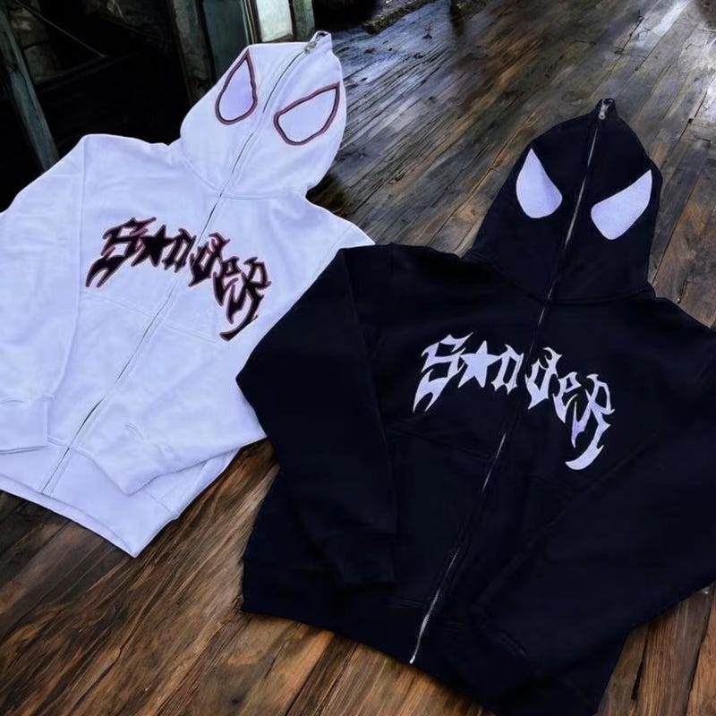 Spider Print Hoodies - Etsy