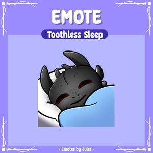 TOOTHLESS SLEEP EMOTE | Twitch | Discord | Youtube | Streaming - Etsy