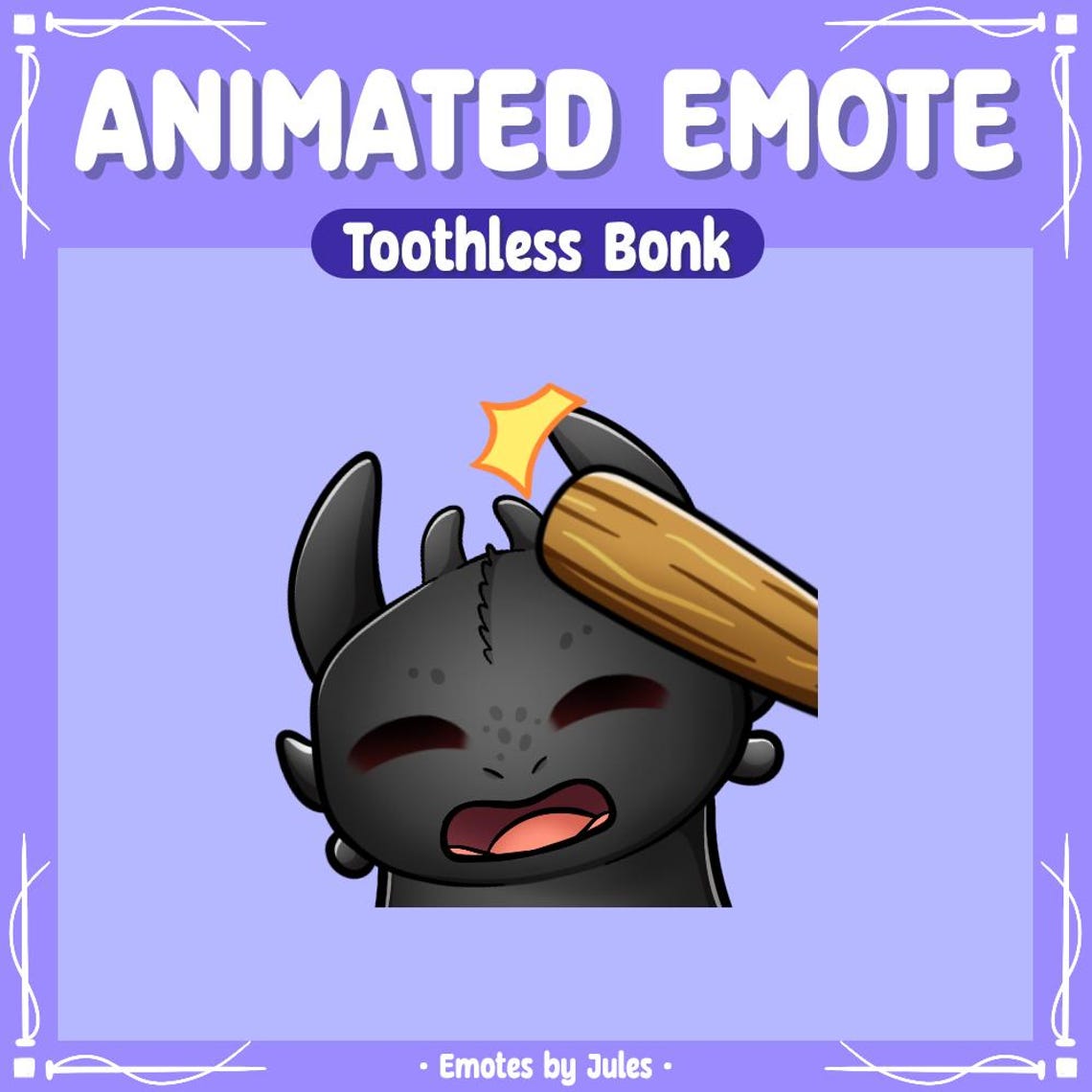 TOOTHLESS BONK EMOTE | Twitch | Discord | Youtube | Streaming - Etsy