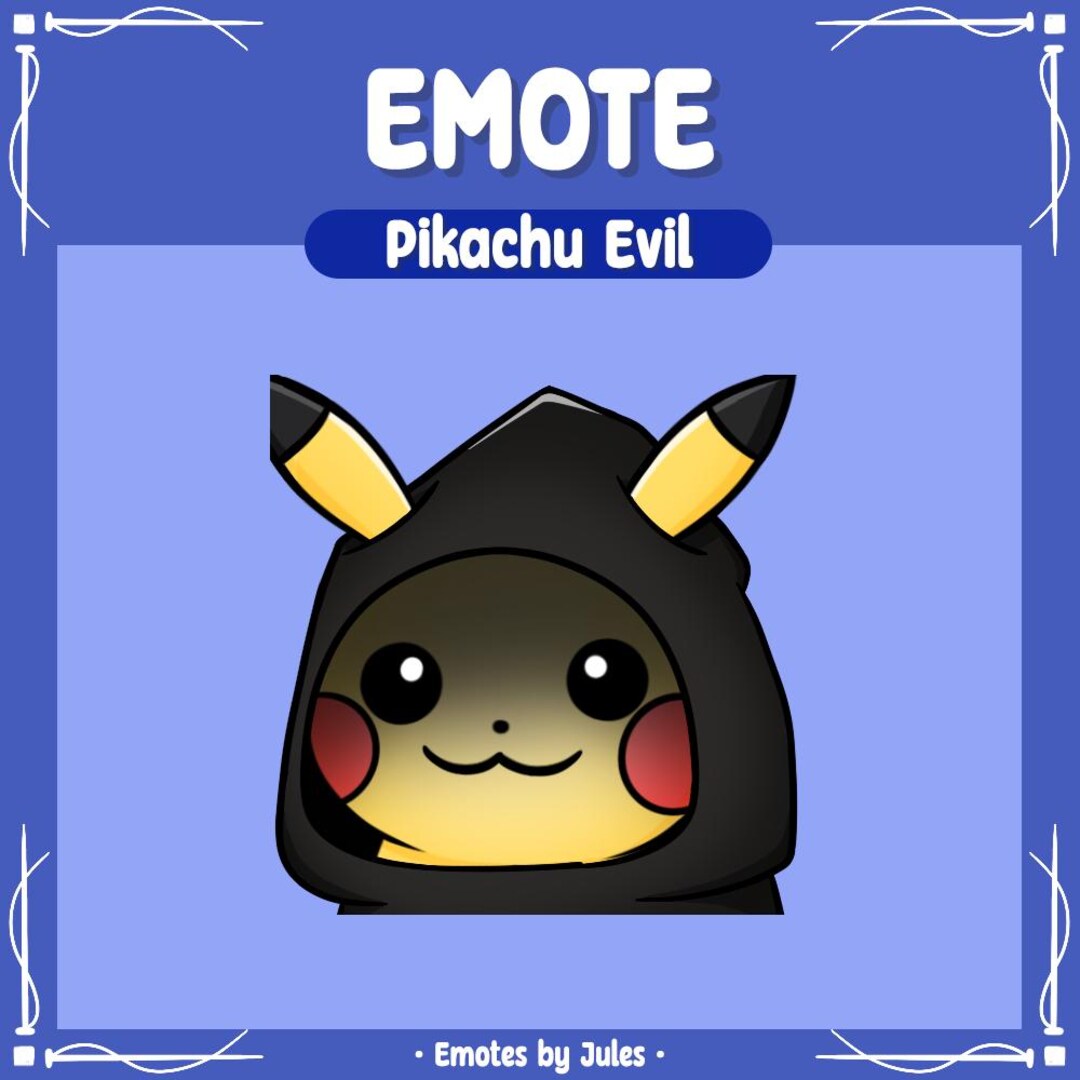 PIKACHU EVIL EMOTE | Twitch | Discord | Youtube | Streaming - Etsy