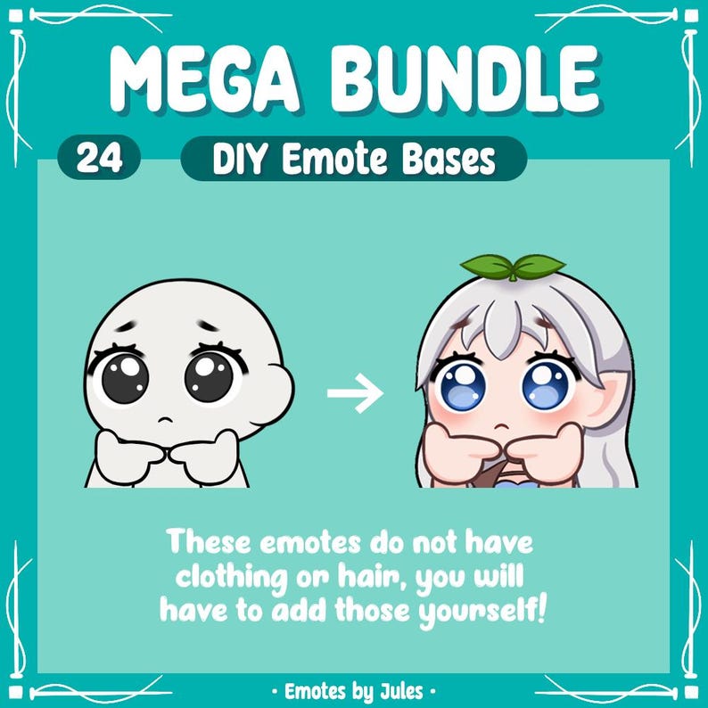 DIY EMOTE BASE Mega Bundle | Twitch | Discord | Youtube | Streaming - Etsy