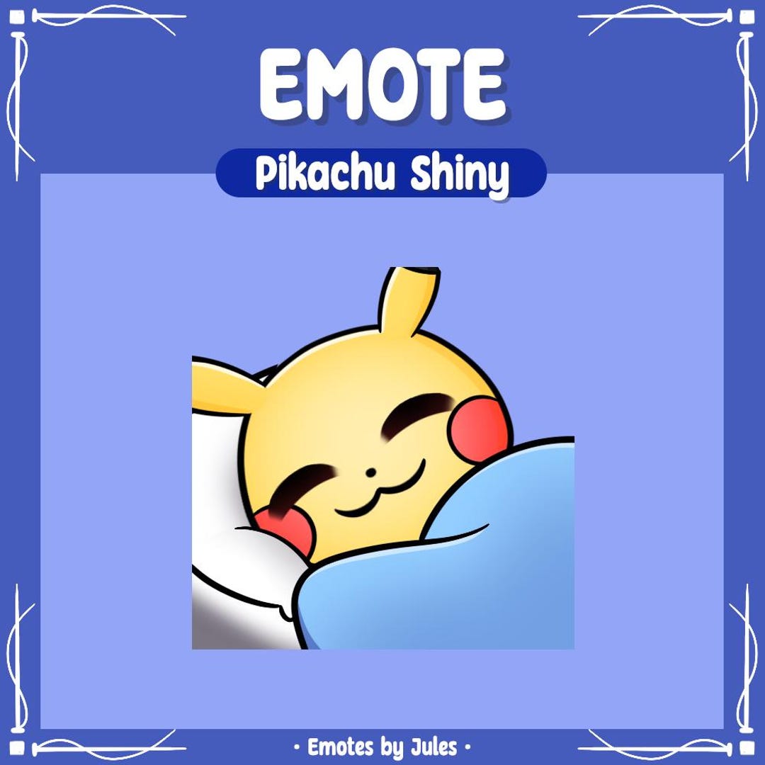 PIKACHU SLEEP EMOTE | Twitch | Discord | Youtube | Streaming - Etsy