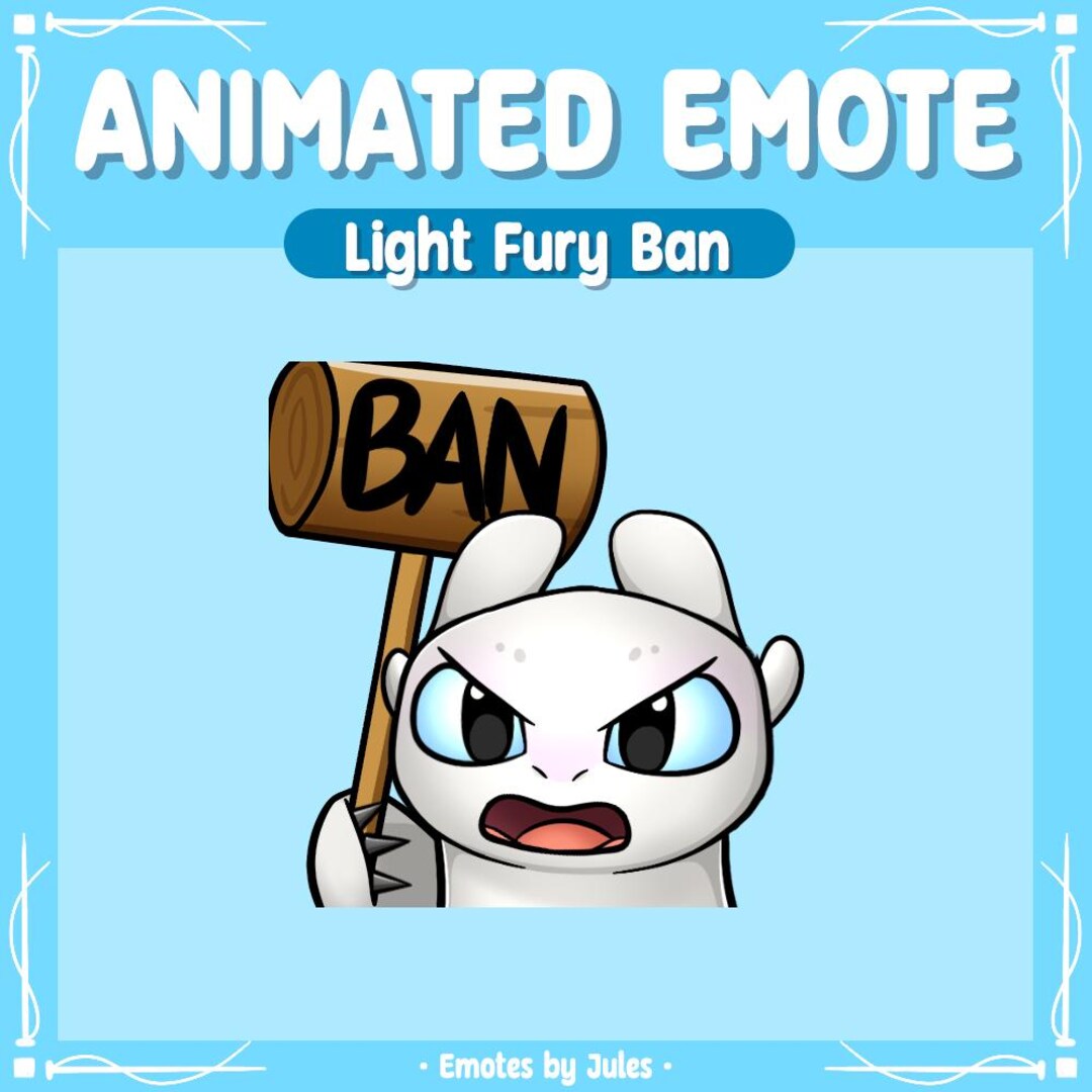LIGHTFURY BAN EMOTE | Twitch | Discord | Youtube | Streaming - Etsy
