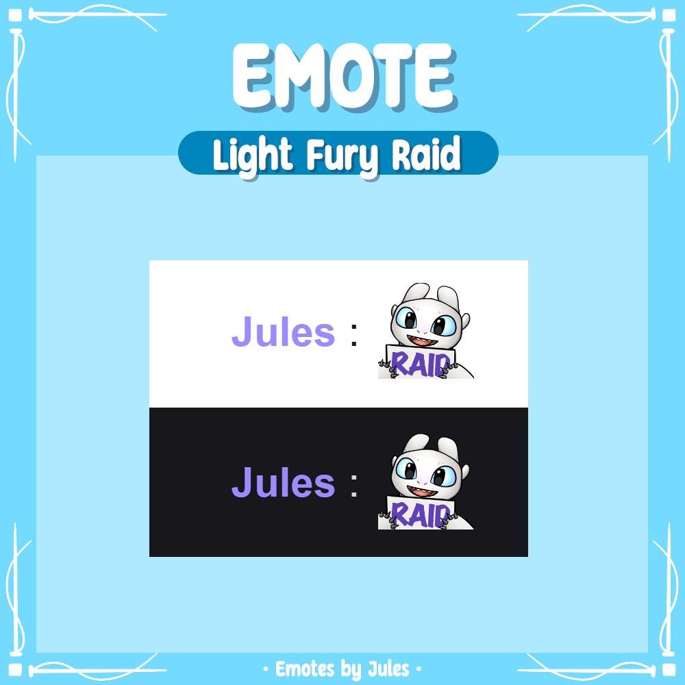 LIGHTFURY RAID EMOTE | Twitch | Discord | Youtube | Streaming - Etsy