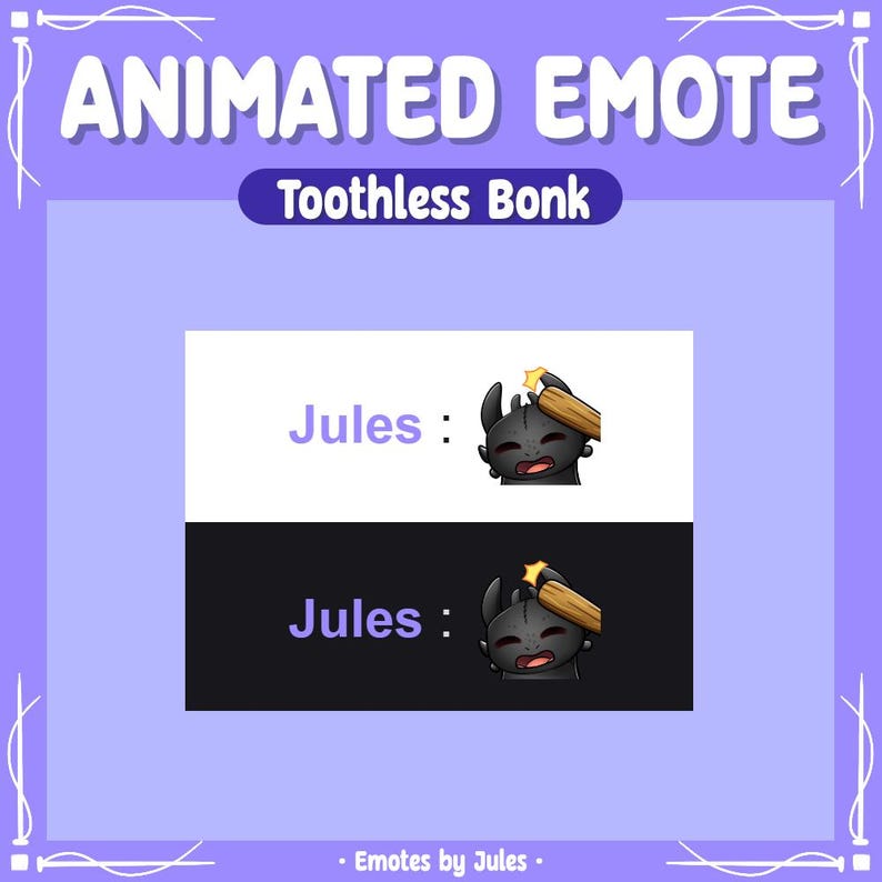 TOOTHLESS BONK EMOTE | Twitch | Discord | Youtube | Streaming - Etsy