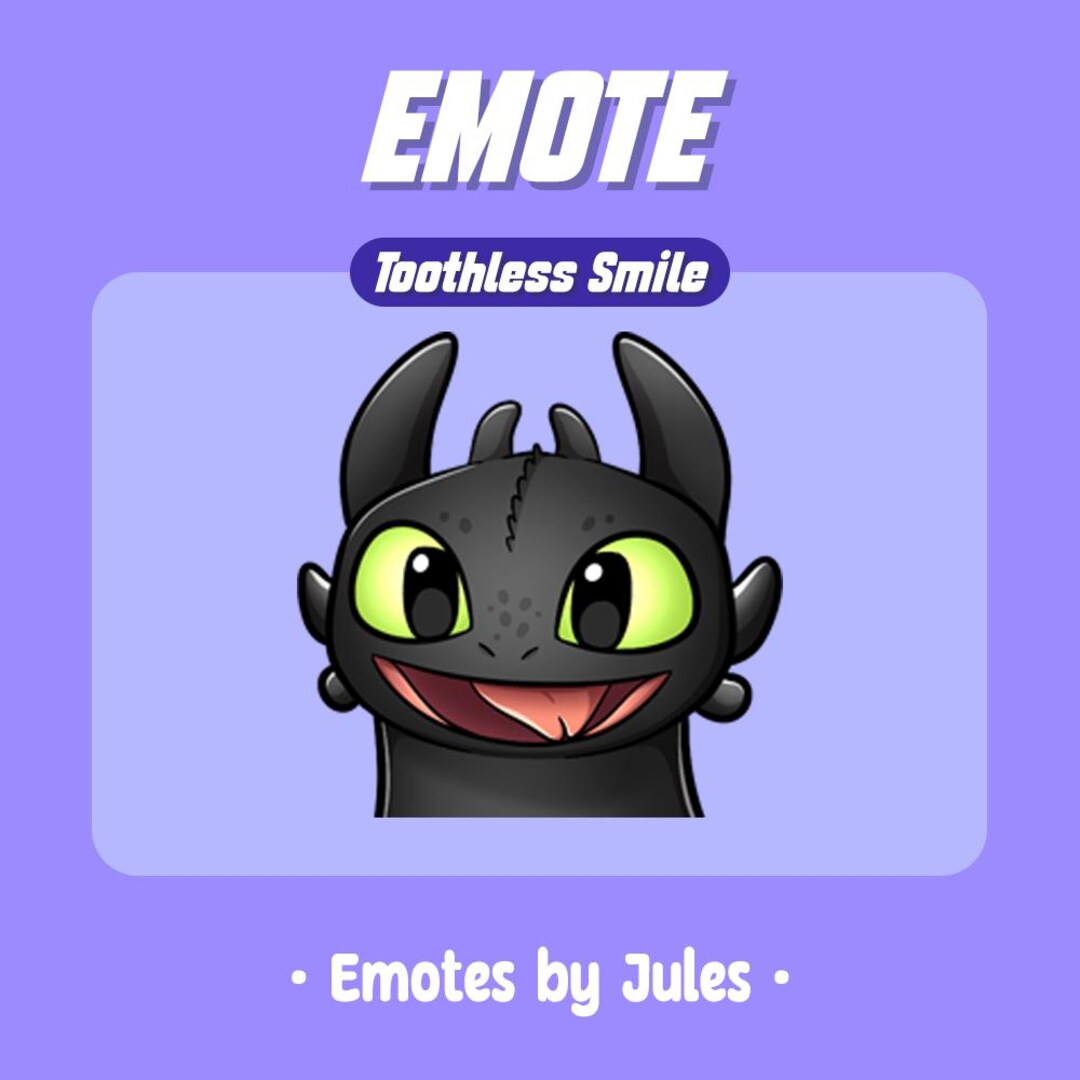 TOOTHLESS SMILE EMOTE Twitch Discord Youtube Streaming - Etsy