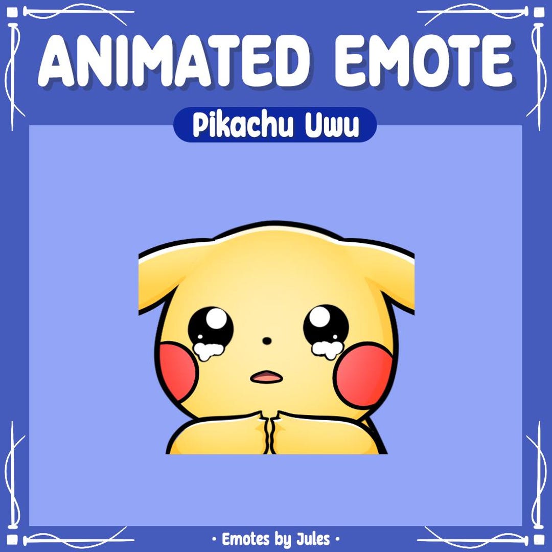 PIKACHU UWU EMOTE | Twitch | Discord | Youtube | Streaming - Etsy