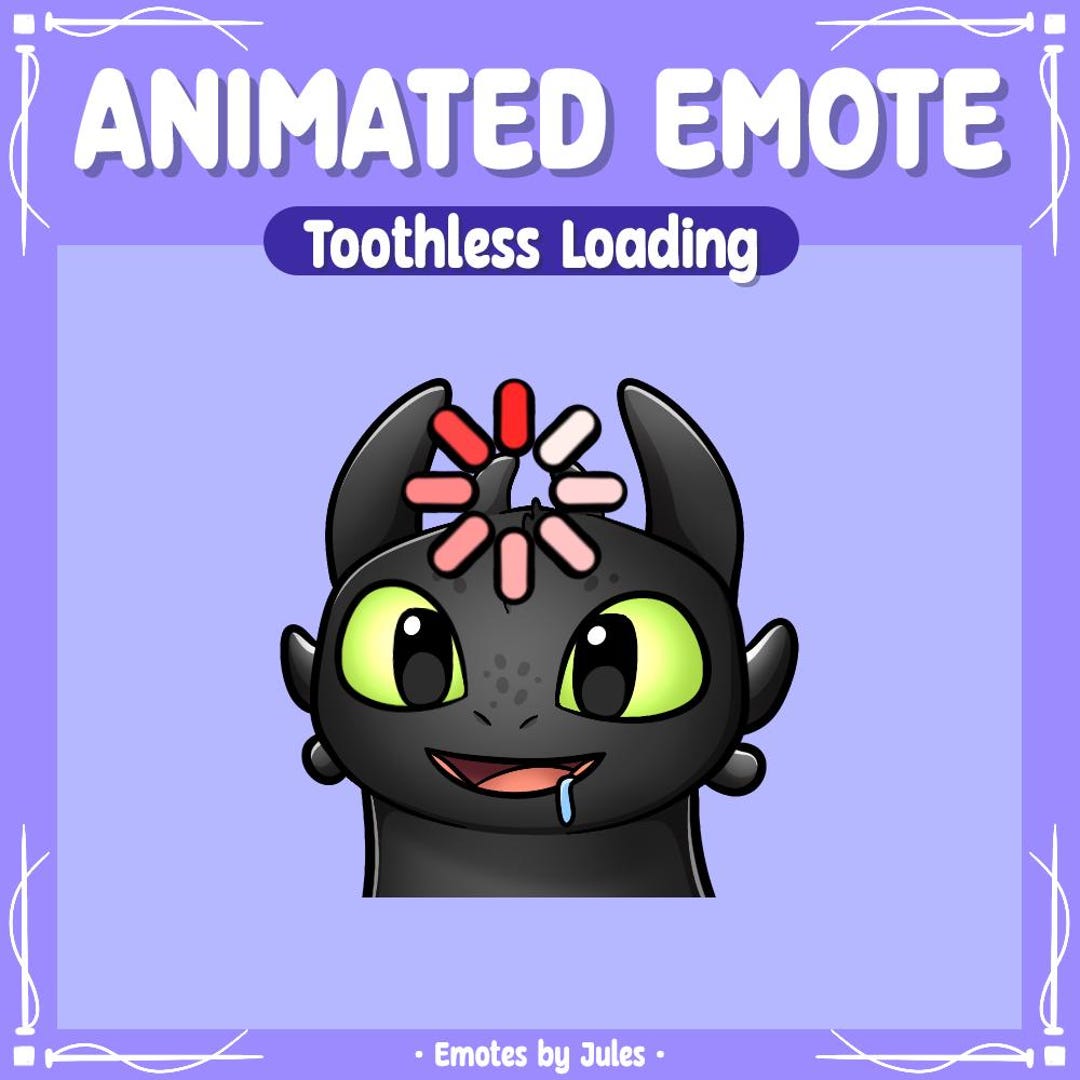 TOOTHLESS LOADING EMOTE | Twitch | Discord | Youtube | Streaming - Etsy