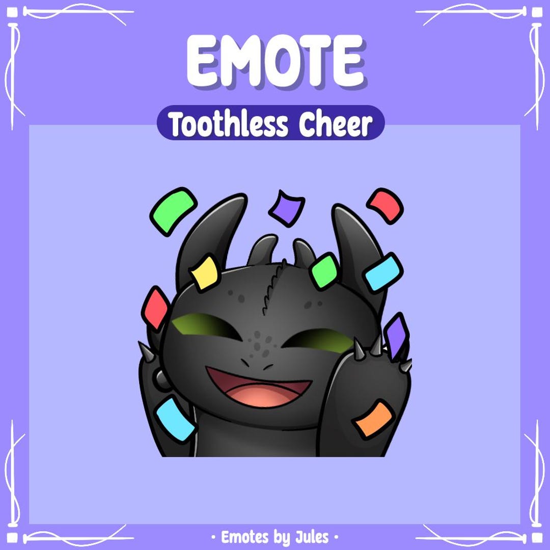 TOOTHLESS CHEER EMOTE | Twitch | Discord | Youtube | Streaming - Etsy
