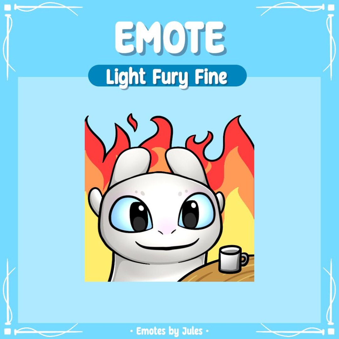 LIGHTFURY FINE EMOTE | Twitch | Discord | Youtube | Streaming - Etsy