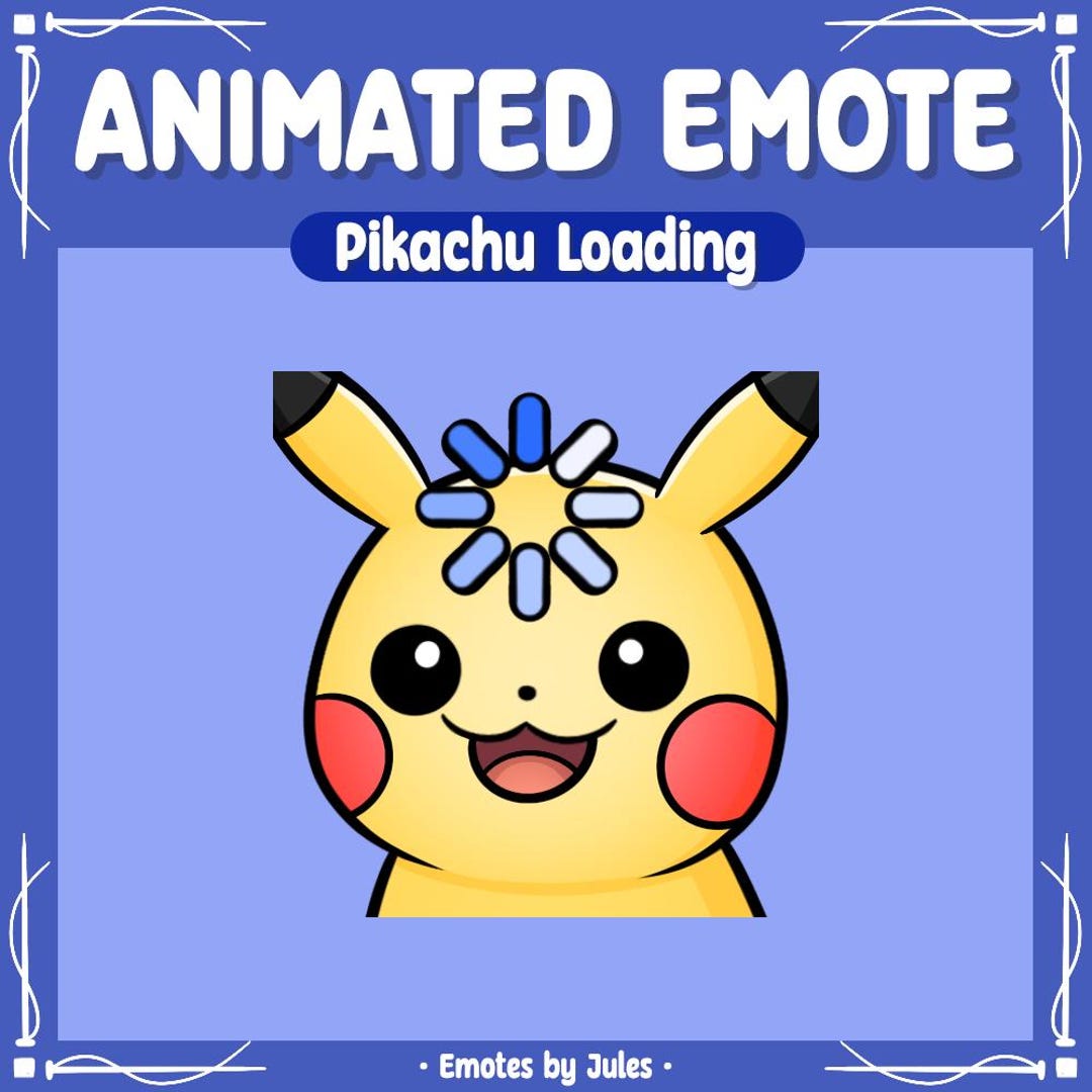 PIKACHU LOADING EMOTE | Twitch | Discord | Youtube | Streaming - Etsy